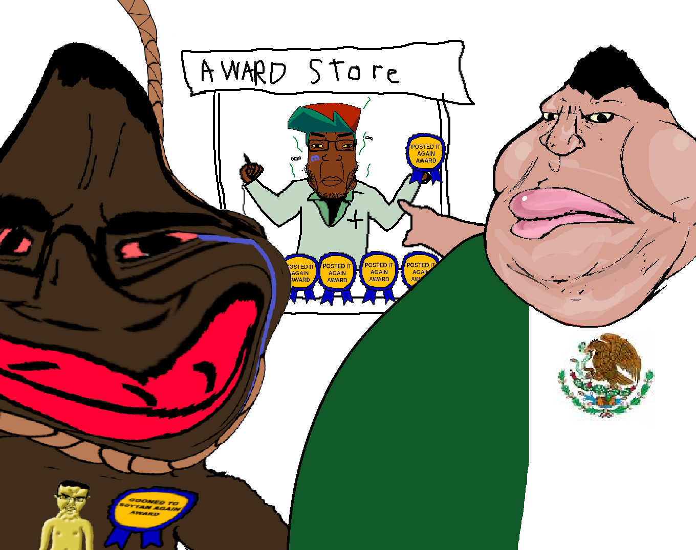 SoyBooru - Post 80238: award badge black_skin bloodshot_eyes chud_(boorufag) chud_(soybooru ...